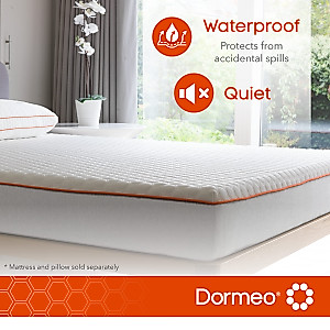 Dormeo Queen Size Mattress Topper and Premium Waterproof Mattress Protector Bundle