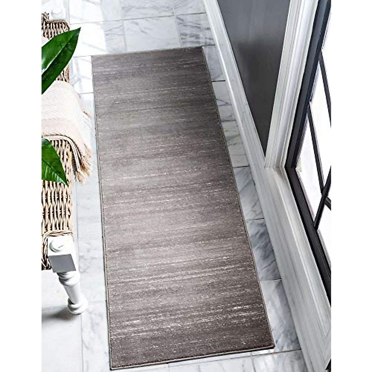 Jill Zarin Uptown Collection Area Rug - Madison Avenue (2' 2" x 6' 1" Runner, Gray/ Ivory)