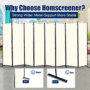 Room Divider 6FT Portable Room Dividers and Folding Privacy Screens, 176'' W Fabric Divider for Room Separation, 8 Panel Partition Room Dividers Freestanding Wall Divider Screen for Dorm Studio Office