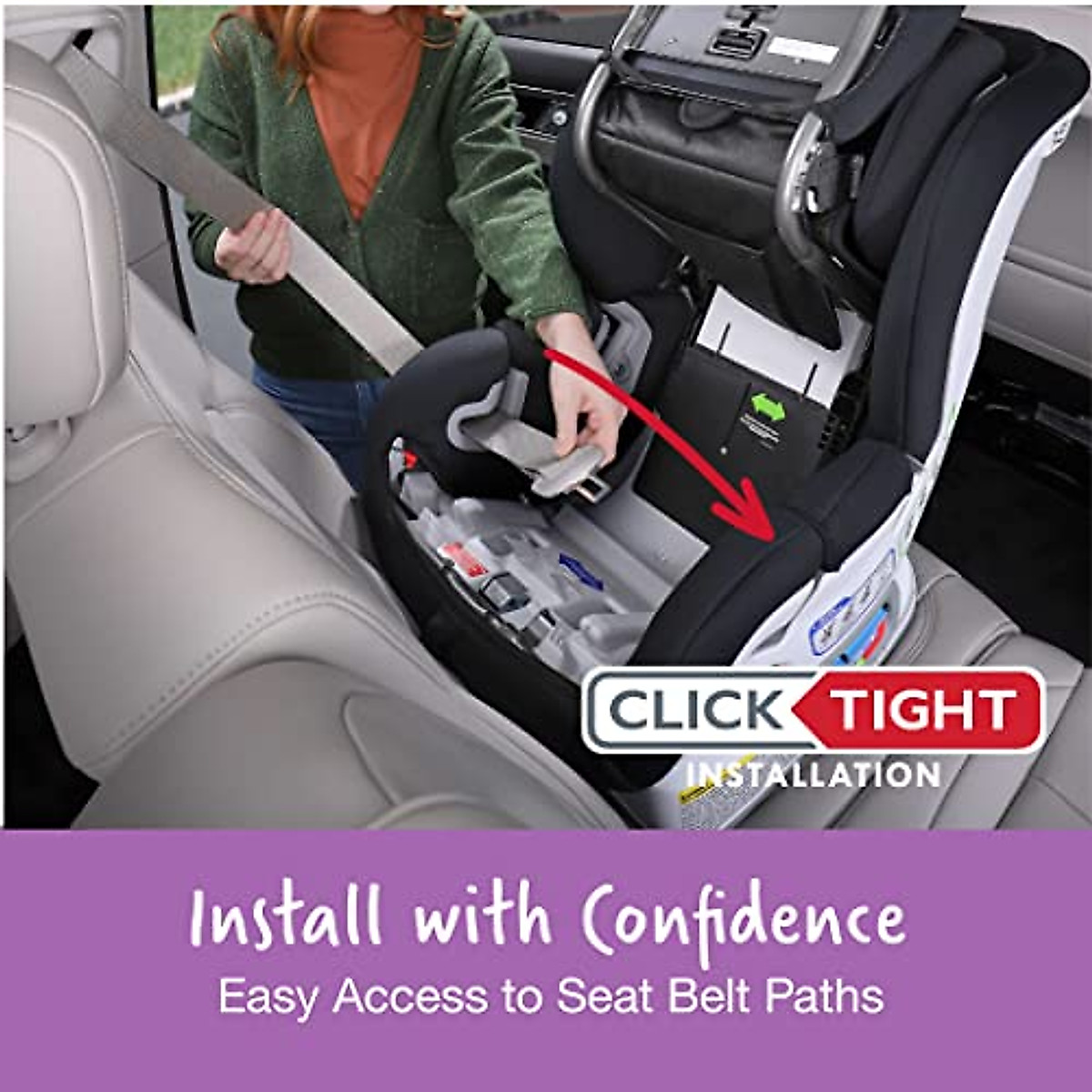 Britax Marathon Clicktight Convertible Car Seat, Mod Purple SafeWash