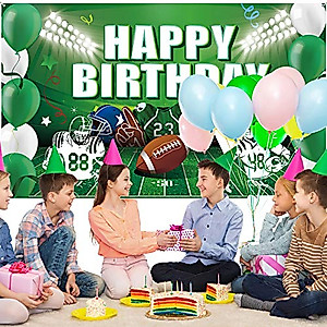 Football Birthday Party Backdrop Decorations Football Birthday Banner Super Football Bowl Game Day Sports Fan Supplies Football Themed Boy Birthday Party Favors Photo Booth Props Wall Hanging