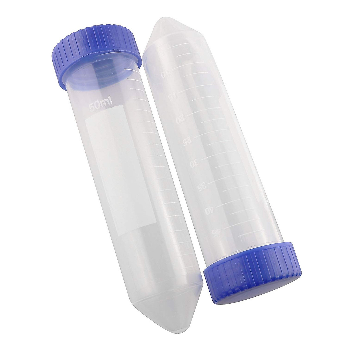 JCBIZ 12pcs 50ml Screw Mount Conical Centrifuge Tubes with Scale EP Tube with Screw Cap for Processing Precision Samples and Storing Tiny Samples