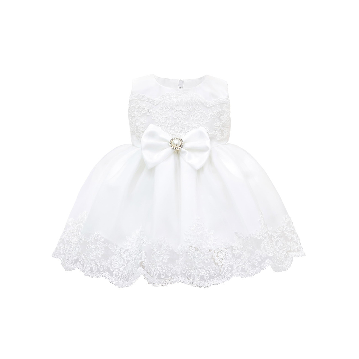 Taffy Baby Girl Christening Baptism Embroidered White Dress Gown 6 Piece Deluxe Set 6-9 Months