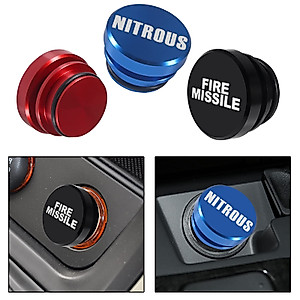 DWEII 1PCS Aluminum Dustproof Plug Billet Button Plugs, Standard 12-Volt Replacement Accessories, Car Novelty Button Lighter Anodized Aluminum Car Decoration Fits Most Automotive Vehicles