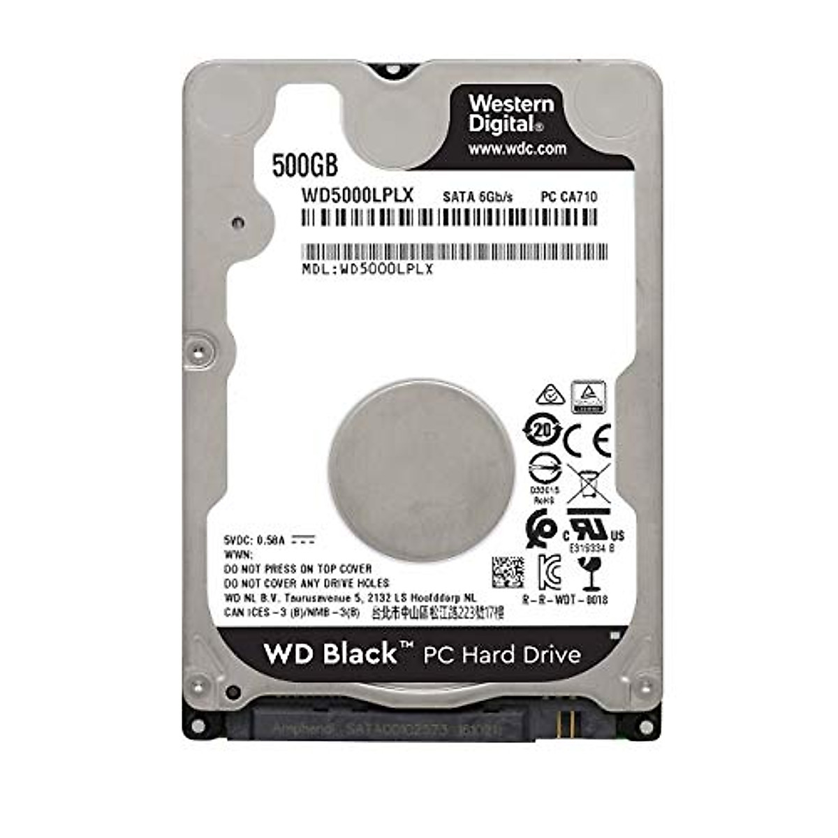 WD Black 500GB Performance Mobile Hard Disk Drive - 7200 RPM SATA 6 Gb/s 32MB Cache 7 MM 2.5 Inch - WD5000LPLX (Renewed)