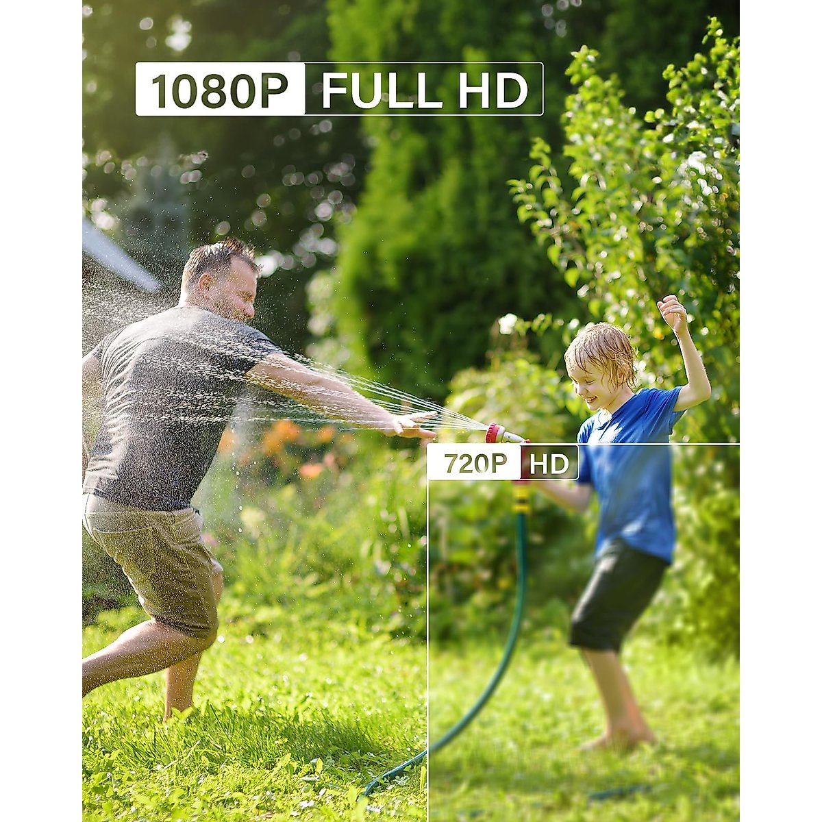 ANNKE (4 1080P Security Camera Kits with Smart Dual Light, Built-in Mic, 4-in-1 (TVI/AHD/CVI/CVBS) CCTV Surveillance Cam with 3.6mm Lens&78° Angle of View, IP67 Weatherproof with Power Cables