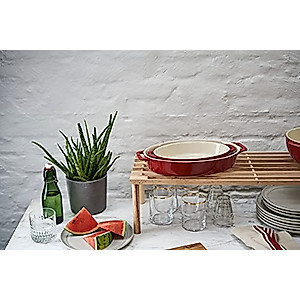 STAUB Ceramics Oval Baking Dish Set, 2-piece, Cherry