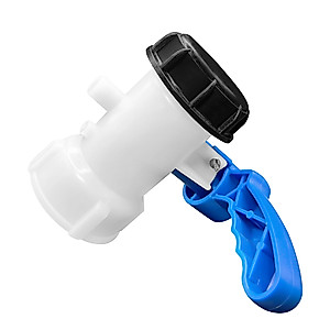 Muasopst Tote Tank Adapter, 1000L IBC DN40 Butterfly Valve Switch 62mm Adapter Drain Adapter for IBC Water Container