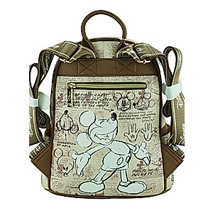 Wondapop Disney Mickey Mouse 11" Vegan Leather Fashion Mini Backpack