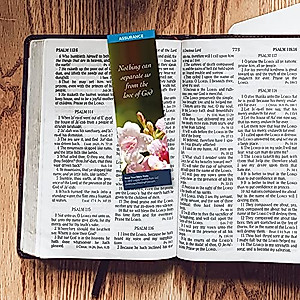 Christian Bookmark with Bible Verse, Pack of 25, Assurance Themed, Nothing Can Separate Us From the Love of God, Romans 8:38-39
