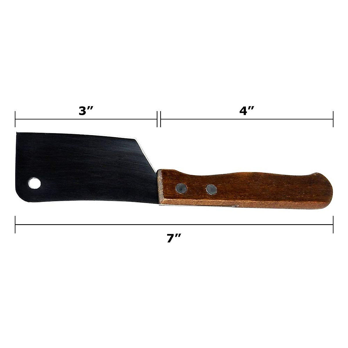 The Cleaver Chopping Knife: Versatile Camp Kitchen Knife with a Sharp Stainless Steel Blade, Hardwood Handle - Ideal for Kitchen, Restaurant and Camping