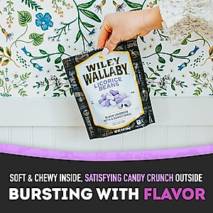 Wiley Wallaby 7.05 Ounce Classic Black Gourmet Australian Style Soft & Chewy Licorice Candy Bean, 1 Pack