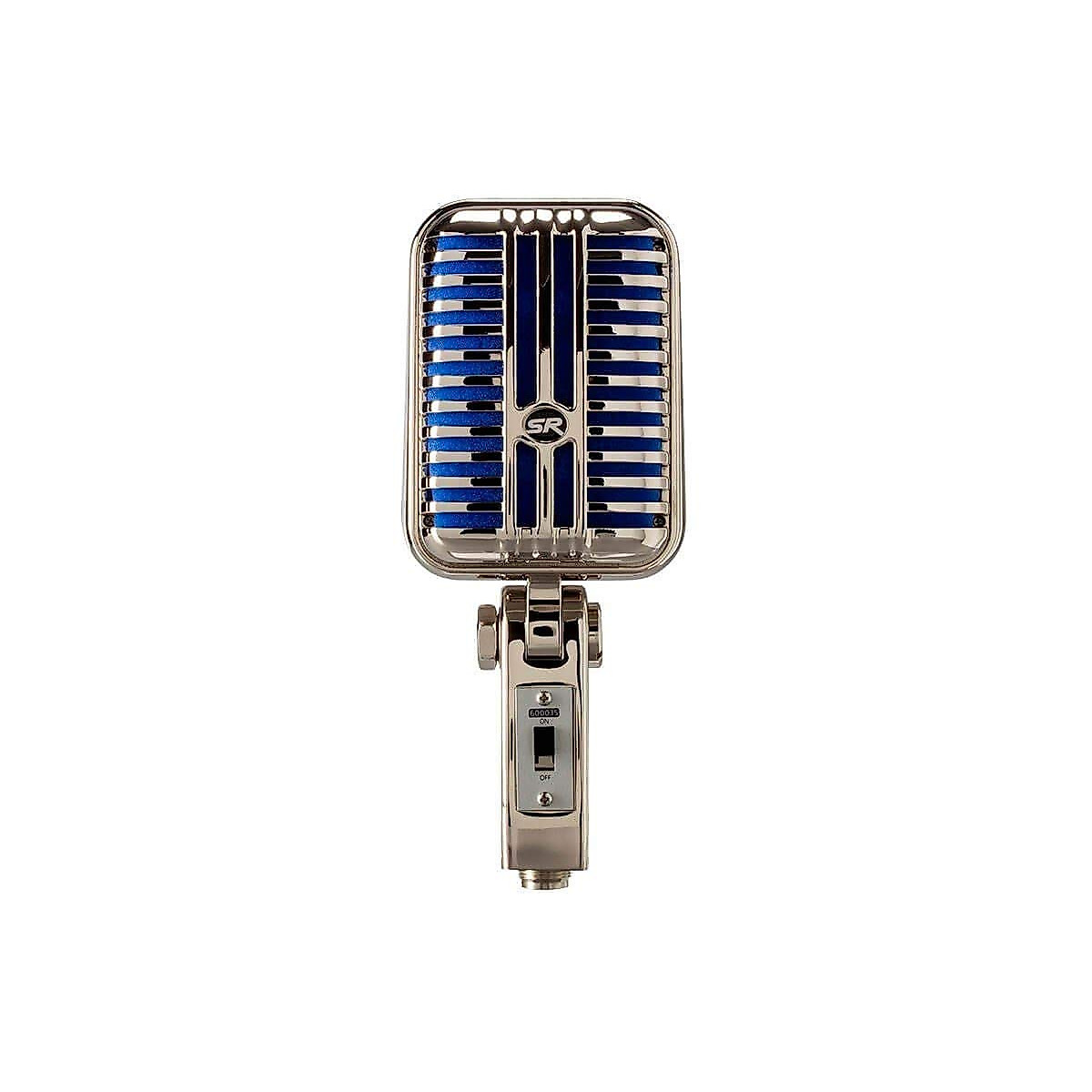 Monoprice Memphis Blue Classic Dynamic Microphone - Unidirectional, Retro-Style with Pop-Free On/Off Switch and Protective Case - Stage Right Series