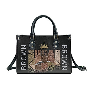 64HYDRO Black Women Gifts, Vintage Black Queen Purses for Women, Shoulder Bag Handbags for Women, Valentines Day Gifts for Her, Gifts for Sisters, Daughter, Mom, Friends, Travel Work Leather Bag