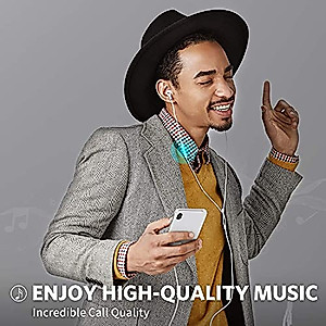 2 Pack Wired Earbuds Headphones 3.5mm in-Ear Earphones with Micphone Built-in Volume Control Compatible with iPhone 6/6S/ Android/iPad/ MP3/ Huawei/Samsung/Computer and Most 3.5mm Audio Devices