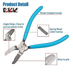 yisige Mutipurpose Diagonal Cutting Pliers Wire Flush Cutters Car Push Retainer Rivet Trim Clip Pry Puller Clips Panel Assortments Puller Auto Body Tools