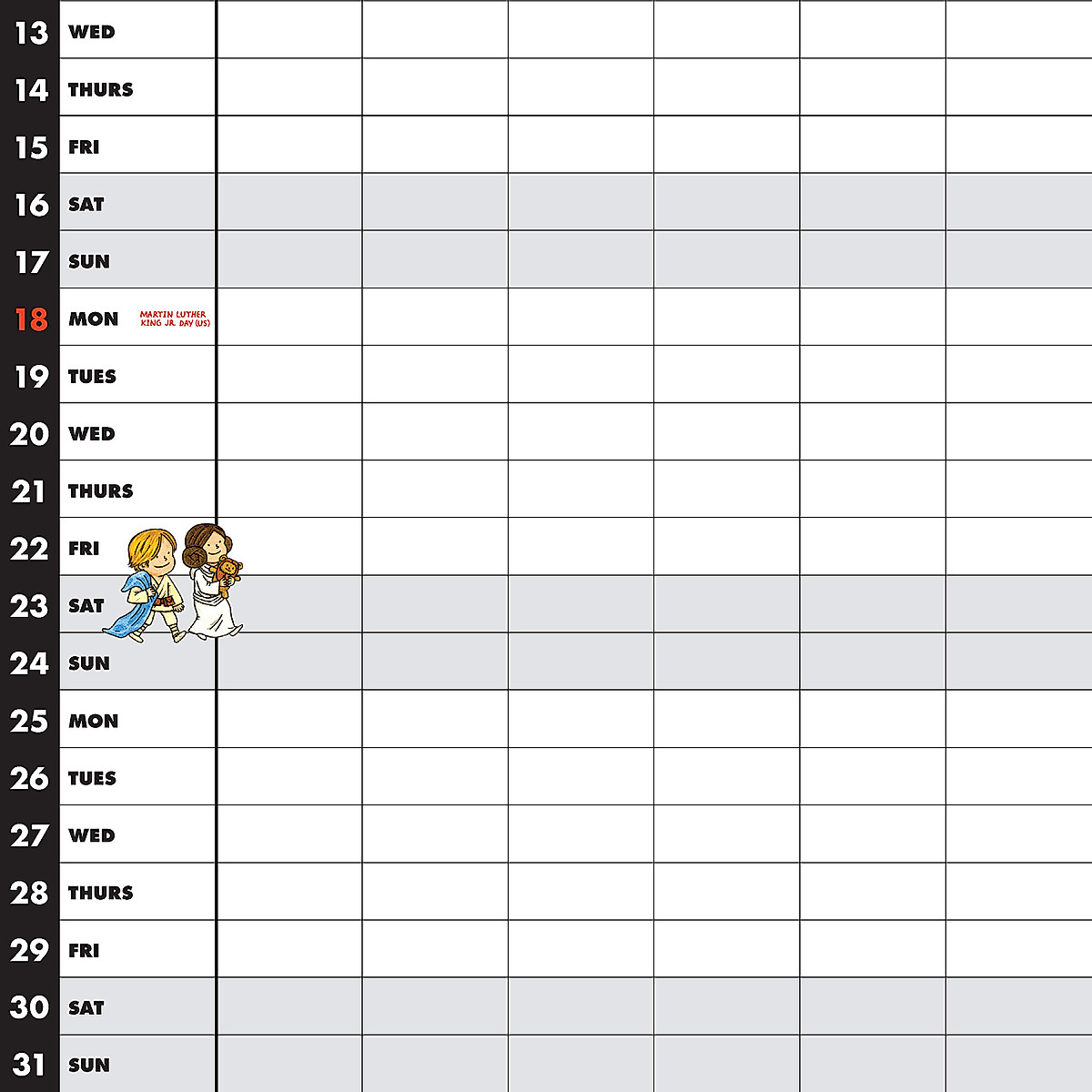 Darth Vader & Family 2021 Family Calendar