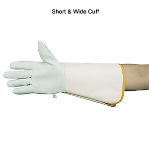 Luwint Leather Long Garden Gloves, Thorn Proof Rose Pruning Elbow Length Gardening Gloves for Men and Women, 1 Pair (L)