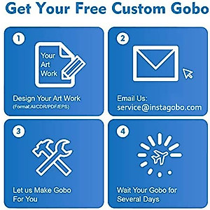 Logobos 20W LED GOBO Logo Projector Stage Effect Light Static Manual Zoom Custom GOBO for Hotel Wedding Company Bar