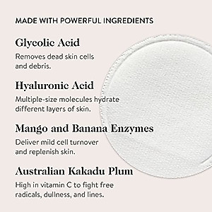 goop 15% Glycolic Acid Overnight Peel | Retexturizes, & Brightens Skin | Inspired by Professional Chemical Peels | 4 pack | Paraben and Silicone Free