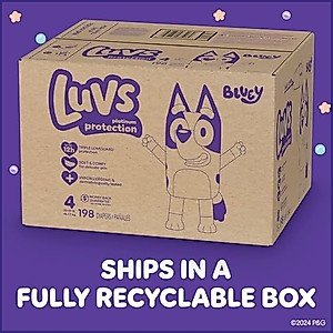 Luvs Size 5 Baby Diapers, Platinum Protection Bluey Diapers for Day & Night, Size 5, 172 Count (Packaging May Vary)