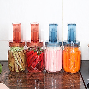 Fermentation Lids Compatible with Regular Mouth Mason Jar, Fermentation Kit for Regular Mouth Mason Jars Making Sauerkraut,Kimchi,Vegetable (4 Pack)