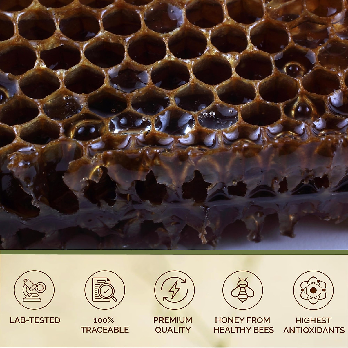 OneRoot Raw Buckwheat Honey - 500g/17.6oz, Unheated, Unfiltered and Unprocessed Natural Dark Honey, Rich in Antioxidants Pure Buckwheat Honey