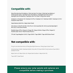 Holicfun 2-in-1 Security Camera and Solar Panel Pole Mount for Ring, Eufy, Arlo, Wyze Solar Panels and Cams - White