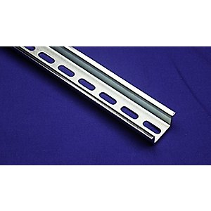 1 Pc Slotted Design Steel DIN Mounting Rail- 1m Length x 35mm Width x 15mm Height