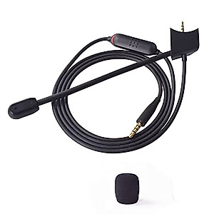 Tobysome Replacement QuietComfort 35 Boom Microphone Cable QC35I Cable Cord with Mute Switch Compatible with Bose QC 35 & QuietComfort 35 II Headphones for PS4 PS5 Xbox One