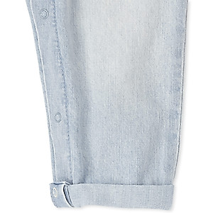 The Children's Place baby girls The Children's Place and Toddler Denim Overalls Rompers, Leighton Wash, 5T US