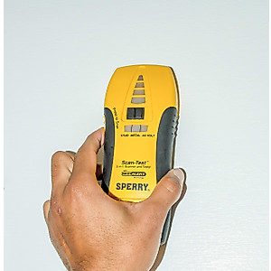 Sperry Instruments PD6902 5-In-1 Multi-Scanner & Electrical Tester, 120V AC, Stud Finder, Metal Scanner, Non-Contact AC Voltage Detection, GFCI Test Functionality, Audio & Visual Indication, 2 Pc. Kit
