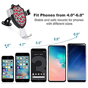 Rose Floral Car Phone Holder Mount Universal Cellphone Vent Clamp for Dashboard Windshield Stand