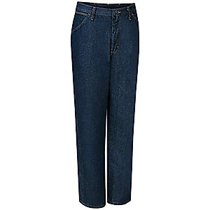 Red Kap Men's Classic Work Jean, Prewashed Indigo, 36x32