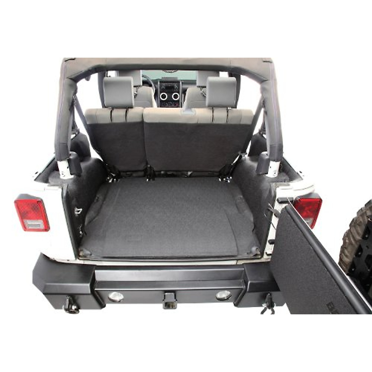 Bedrug - Jeep Bedtred | 2007 - 2010 Jeep Wrangler JK 2 Door, Cargo Liner w/ Tailgate & Tub Liner | Grey - 5 pc. | BTJK07R2