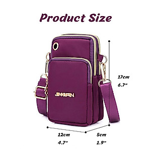 Women Cross Body Bag Cellphone Bag Wallet Wrist Shoulder Mini Bags, Flower B.