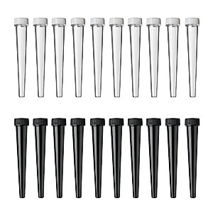 Free Boy 20 Pack Smell Proof Storage Airtight Vial Conical Sealed Storage Container (White&black)