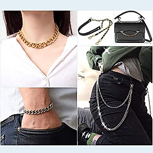 Pandahall 16.4 Feet Aluminium Curb Chains Twisted Links Silver Plated with Spool for Bracelet Necklace Jewelry Making