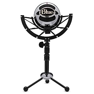 Blue Microphones Snowball USB Microphone (Brushed Aluminum) Bundle with Shock Mount (2 Items)