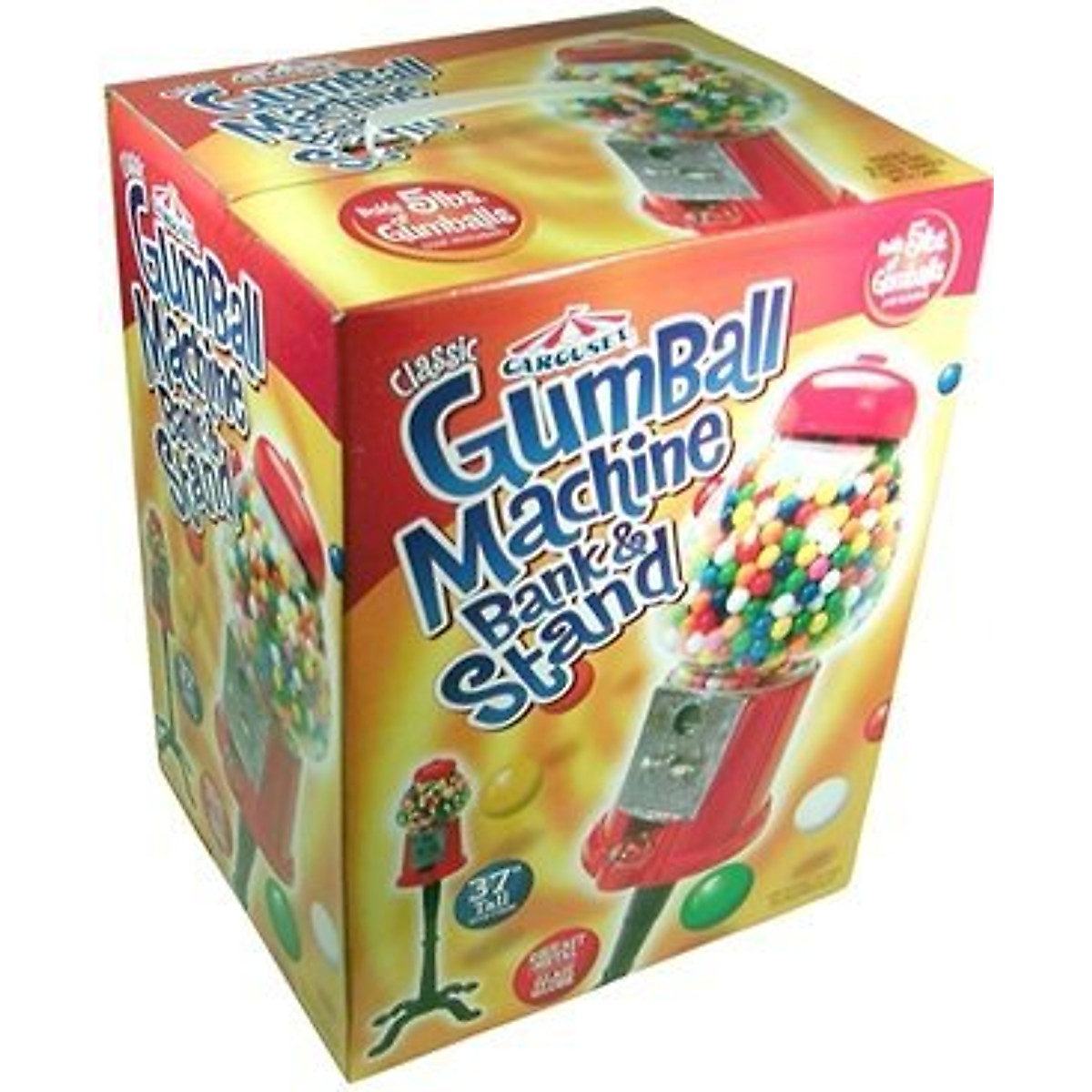 Classic Gumball Machine Bank and Stand (37" Tall)