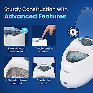 iSonic F3900 Ultrasonic Denture/Aligner/Retainer Cleaner for all dental and sleep apnea appliances, 110V 20W (tank no longer removable) , White , 0.4Pt/0.2L