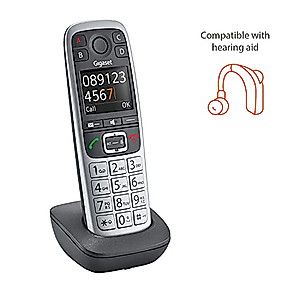 Gigaset E560A Duo – Two Cordless Phones, Made in Germany - SOS-Function, Answering Machine, 2 Handsets, Extra Large Keys and Loud Volume (Platinum, Pack of 2)