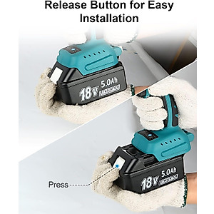 Amityke 6Pack Compatible with Makita18v Battery 5.0Ah, Replacement Battery for Makita with Power Indicator, BMS Safty System-for BL1830B, BL1815, BL1825, BL1835, BL1845