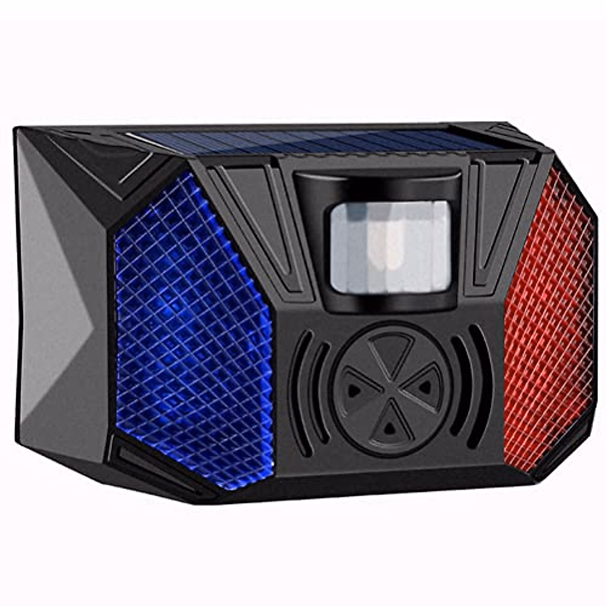 Aolyty Solar Warning Lights with Remote Control, Solar Strobe Alarm Light 120db Sound, 4 Modes Motion Sensor Security Siren Light Outdoor IP65 Waterproof for Home Barn Yard Orchard Farm Warehouse