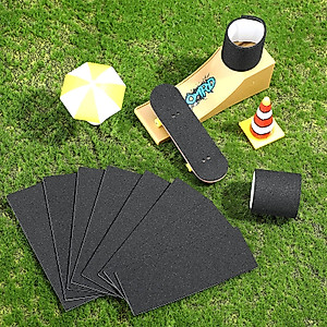 Pajean 24 pcs Black Fingerboard Foam Grip Tape 110 x 38 x 2 mm Fingerboard Deck Grip Tape Fingerboard Stickers Skateboard Foam Grip Tape for Fingerboards, Anti Slip