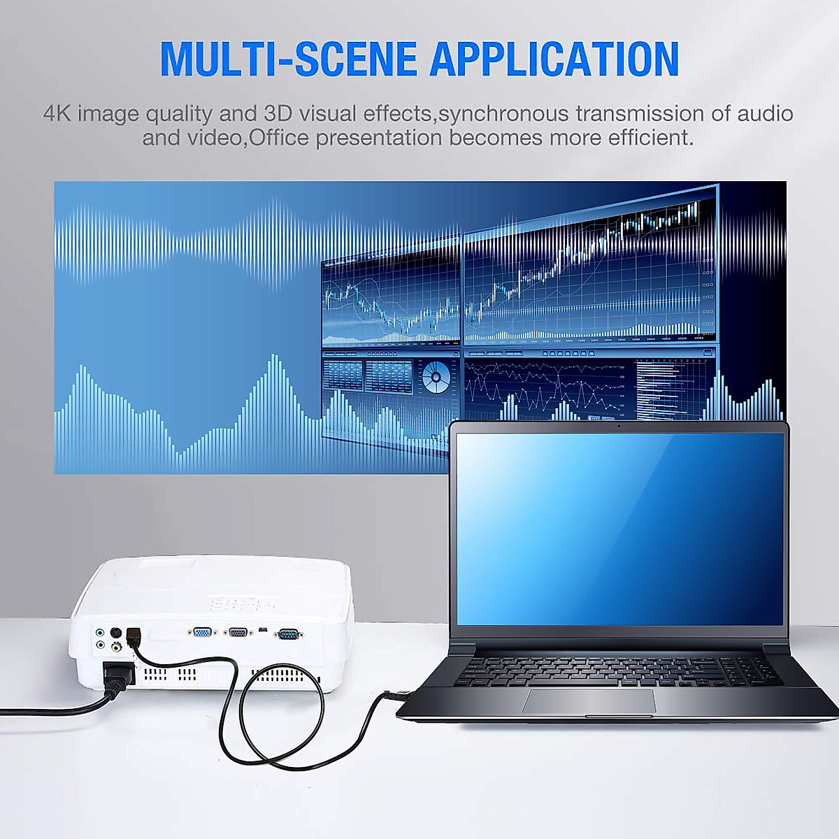 Hi-Speed 4K HDMI Cable Compatible with Your Microsoft Surface Duo 2 Certified for 2.0, 18Gbps, UHD, 2160p + More (10 Feet)