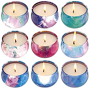 Sctress Candle Gift for Women 2.2OZ 9 Pack Make with Soy Wax and Oils Stress Relief and Aromatherapy Candle Sets