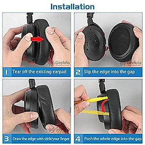 Geekria Sport Cooling-Gel Replacement Ear Pads for SteelSeries Arctis Nova Pro Wired, Arctis Nova 1, Arctis Nova 3, Arctis Nova 7 Headset Earpads, Ear Cups Cover Repair Parts (Black)