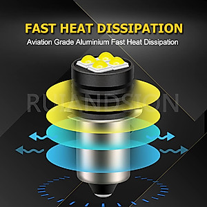 Ruiandsion 2pcs P13.5S LED Flashlight Bulb 3V 3030 4SMD Chips LED Replacement Bulb for 2 Cells C&D Flashlights Torch Work Lights