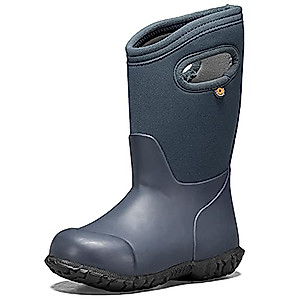 Bogs York Boys and Girls Waterproof Insulated Rubber and Neoprene Winter Rain Boot, Solid Navy, 3 US Unisex Little Kid